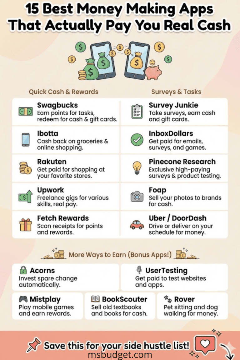 15 Best Money Making Apps That Actually Pay You Real Cash – Ms. Budget
